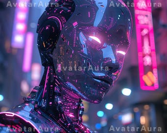 Cyberpunk Avatar Profile Picture for Streamers and Gamers - Etsy