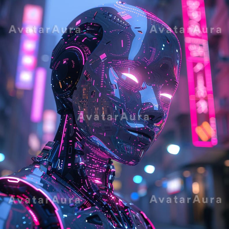 Futuristic Cyber Avatar Profile Picture and Logo for Gamers & Streamers ...