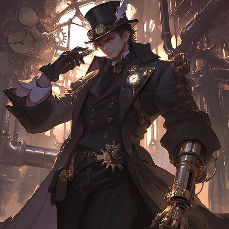 Custom Steampunk-style Avatar and Gamer Logo for Twitch, Discord, and ...