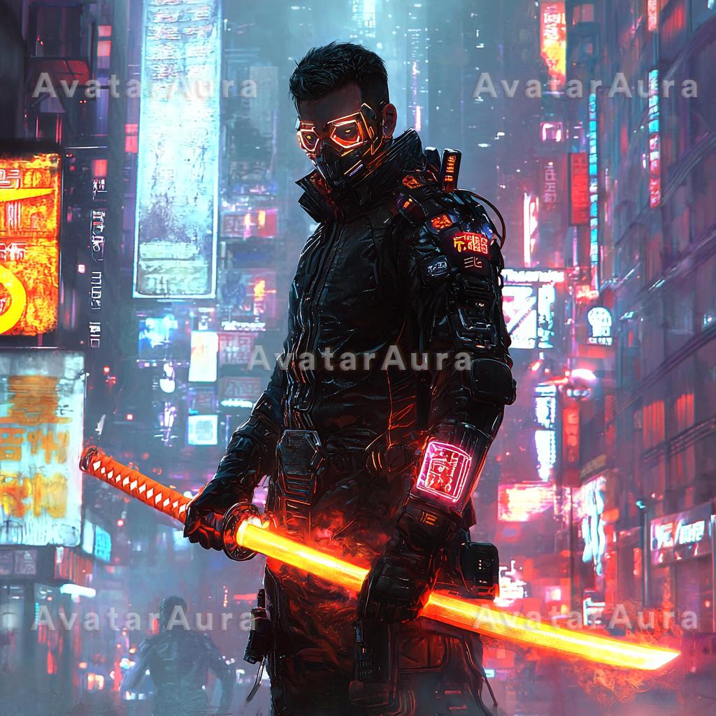 Vibrant Cyberpunk Profile Picture for Twitch Users - Etsy
