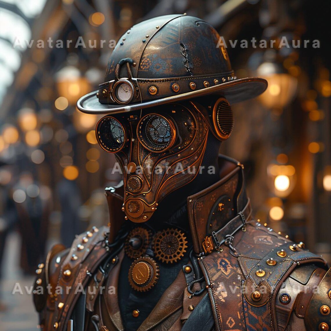 Steampunk Avatar Icon and Logo for Gamers on Twitch, Discord, and ...