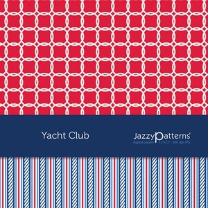 Nautical Digital Papers in Red, White and Navy Blue for Scrapbooking ...