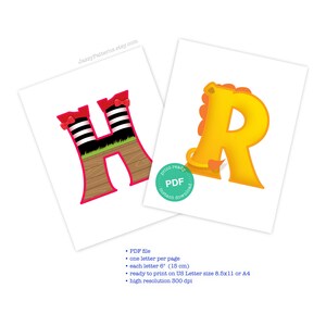 Wizard of Oz Alphabet Clipart for Party, Classroom Decor, Printable ...