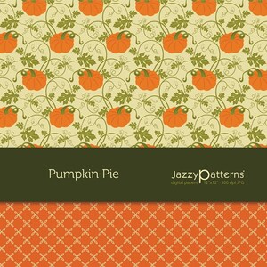Pumpkin Pie Digital Papers, Autumn Themed Backgrounds for Thanksgiving ...