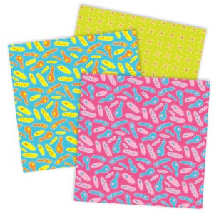 Kids Science Digital Papers, Chemistry and Biology Backgrounds, Instant ...