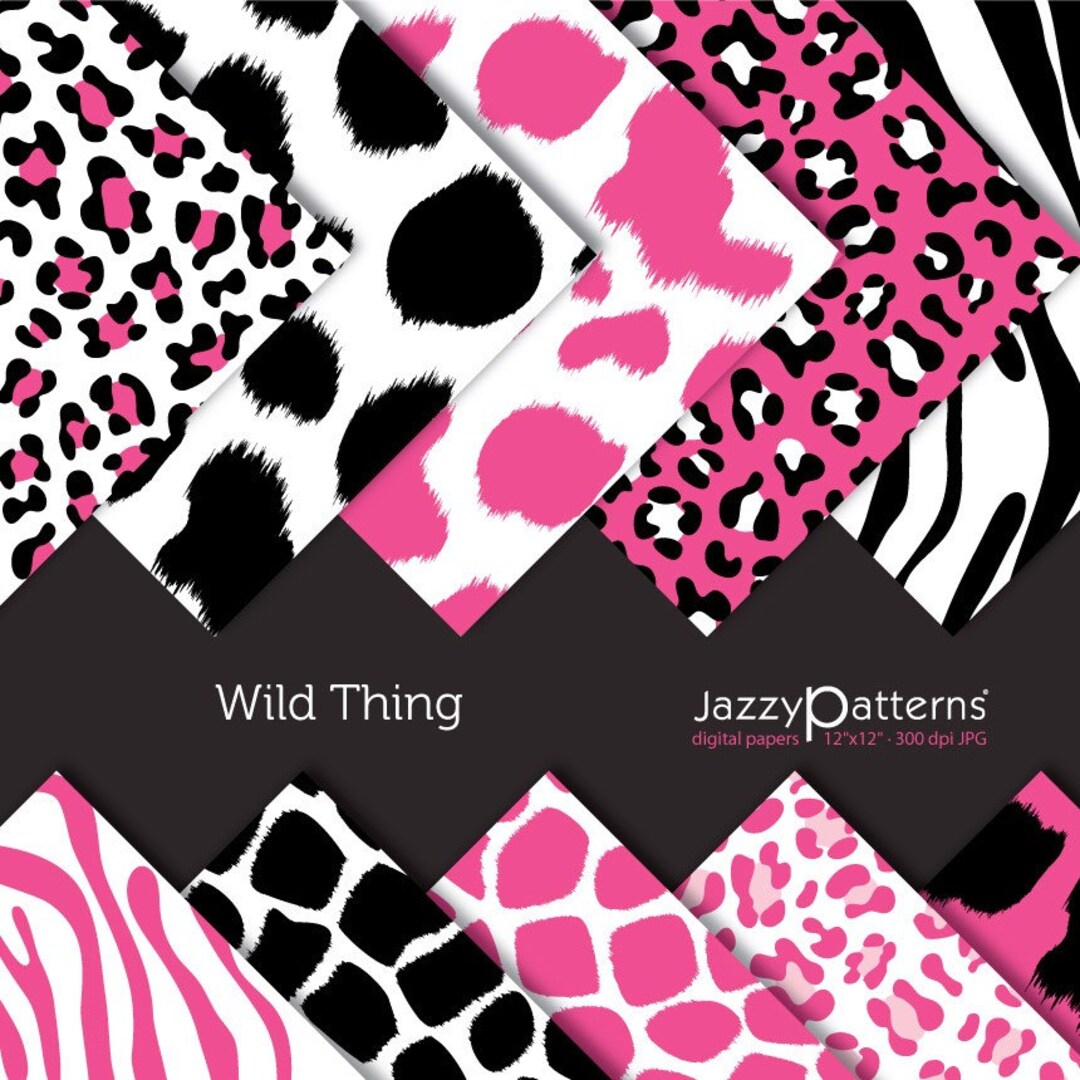 Digital Paper Pack Animal Prints Wild Thing DP061 Instant Download - Etsy