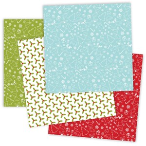 Christmas Clipart and Digital Papers, Clean and Modern Cartoon Style ...