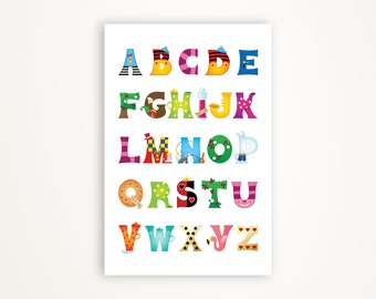 Wonderland Alphabet-digital Download Alphabet-abc Printables-alice in ...