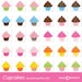 Cupcake Clipart Set Mix and Match CA020 Instant Download - Etsy