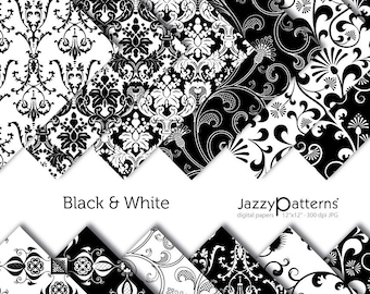 Damask Digital Papers - Etsy