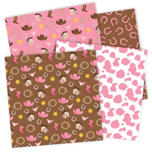 Girly Wild West Clip Art and Digital Paper Pack, Instant Download - Etsy