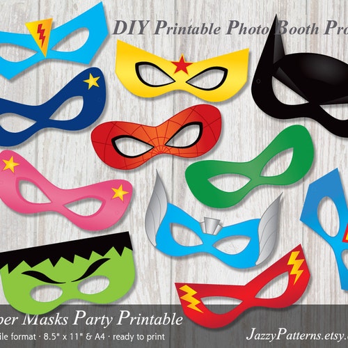 Superhero Photo Booth Props and Decorations Printable Props - Etsy ...