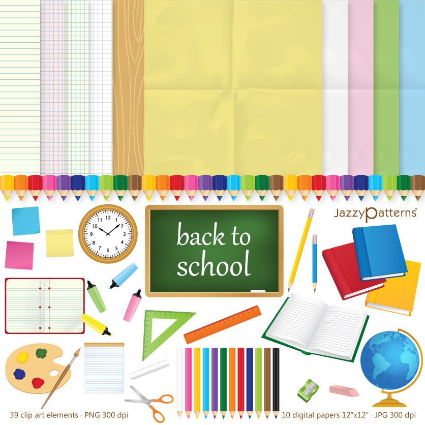 School Papers Clipart