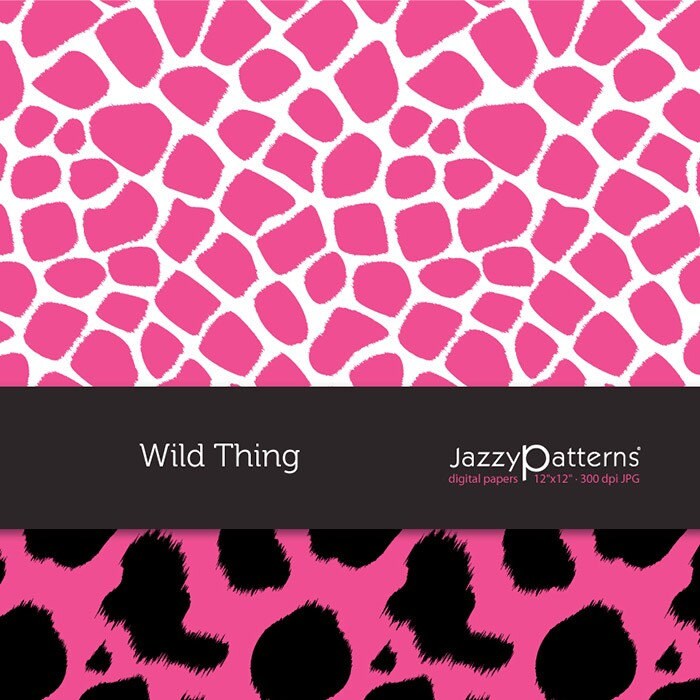 Digital Paper Pack Animal Prints Wild Thing DP061 Instant - Etsy
