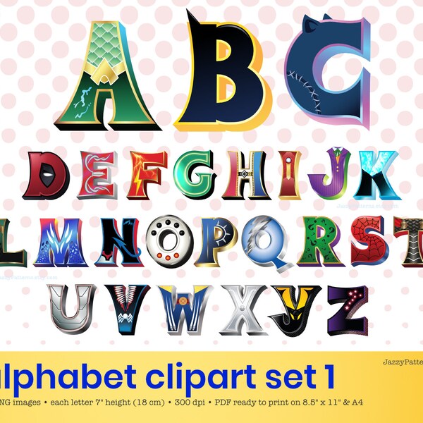 Superhero Letters - Etsy