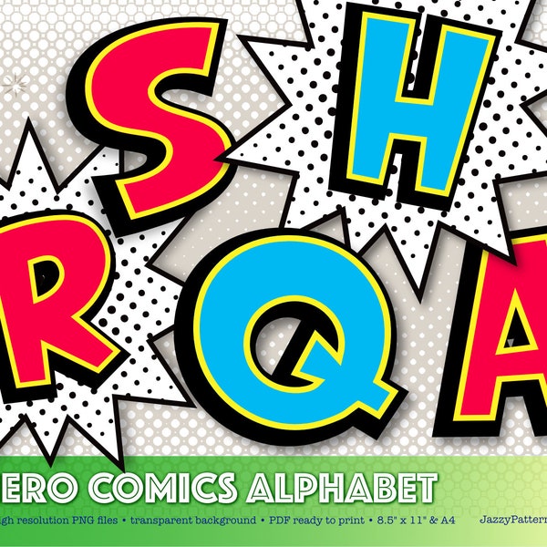 Superhero Letters - Etsy