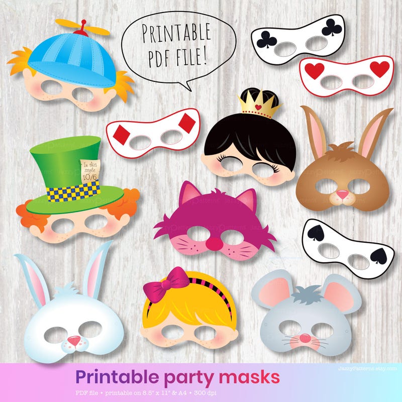Alice in Wonderland Mask - Etsy