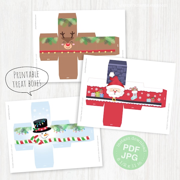 Christmas Treat Boxes - Etsy