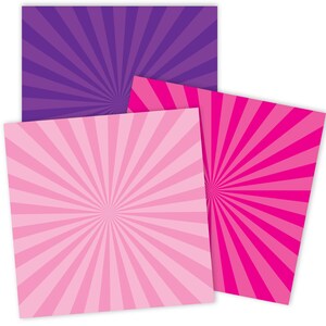 Starburst Digital Papers in Rainbow Colors, Comic Sunburst Backgrounds ...