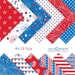 Patriotic Digital Papers in Red and Blue, 4th of July Backgrounds for ...