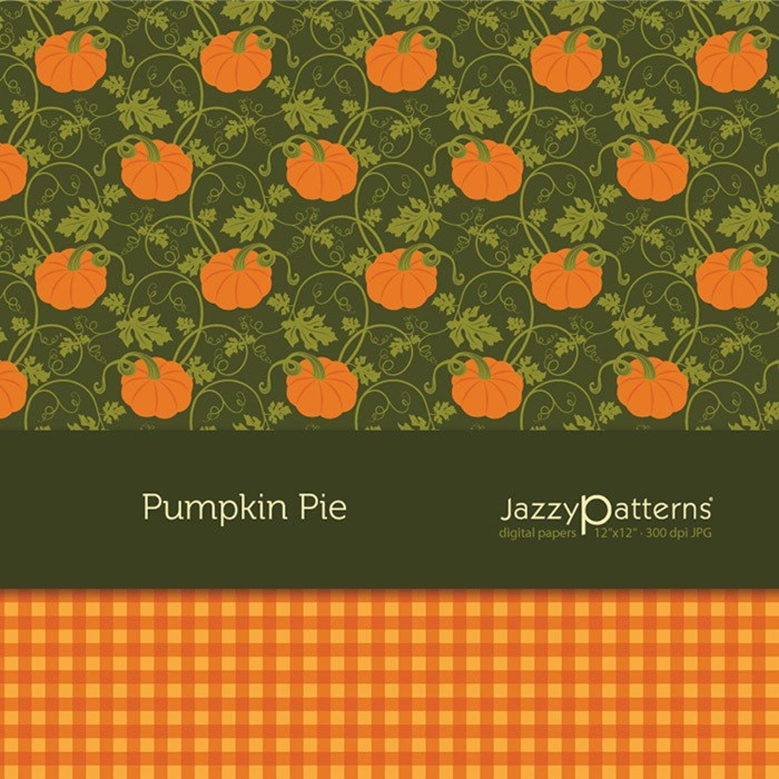 Pumpkin Pie digital papers autumn themed backgrounds for | Etsy