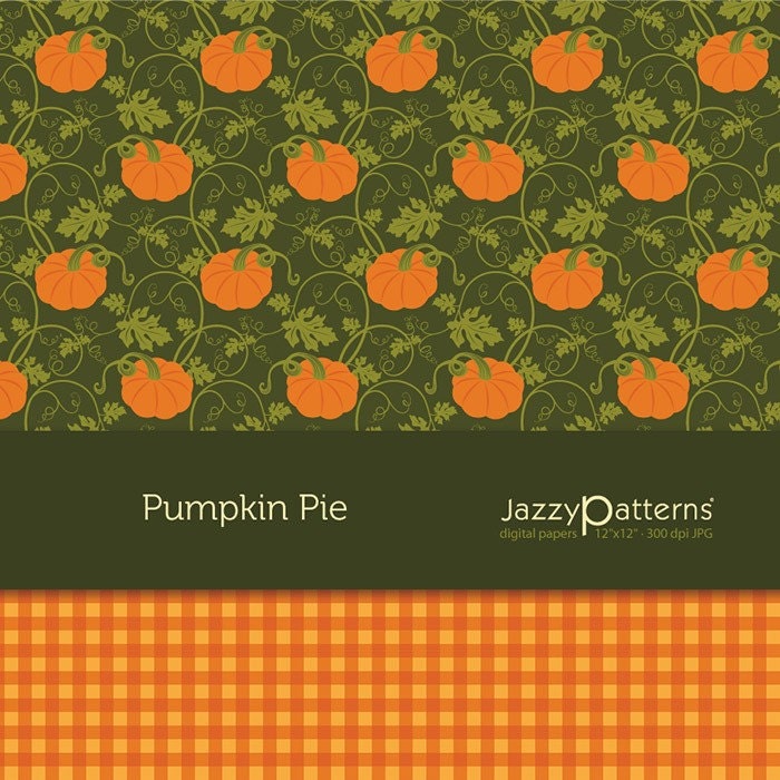 Pumpkin Pie digital papers autumn themed backgrounds for | Etsy