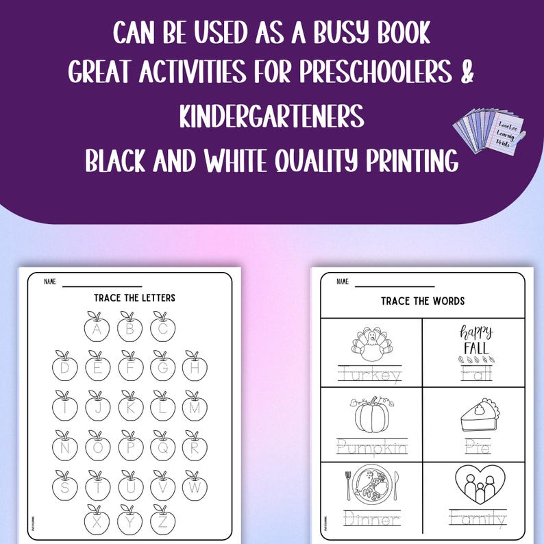 Fall Worksheet Bundle Preschool and Kindergarten, Preschool and ...