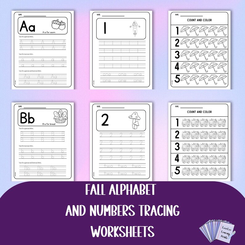 Fall Worksheet Bundle Preschool and Kindergarten, Preschool and ...