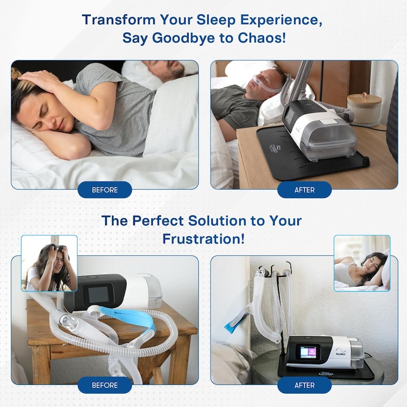 CPAP Mask and Tube Hanger Mat - Supplies for CPAP for Bedside ...