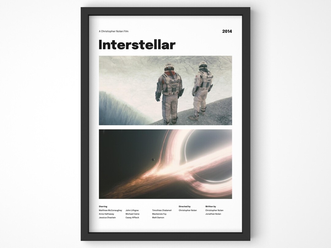 Interstellar Minimal Movie Poster Film Poster Home Decor Film Fans ...