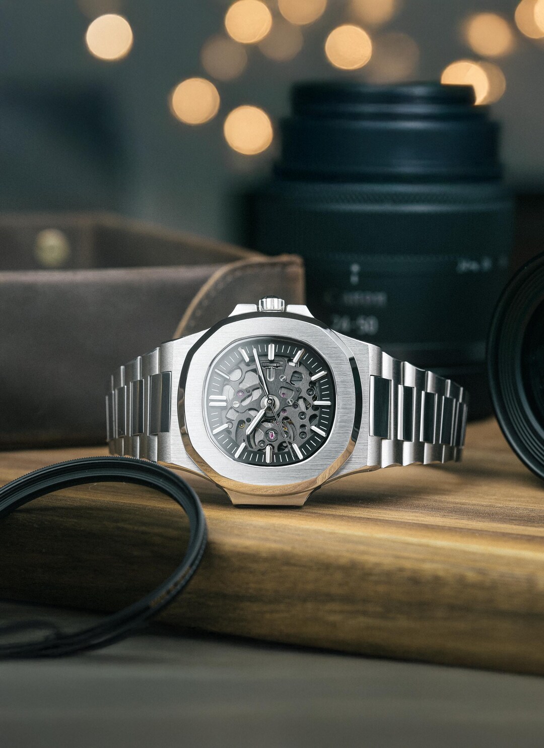 Reloj esqueleto personalizado Nomods con movimiento Seiko NH72, de 40 ...