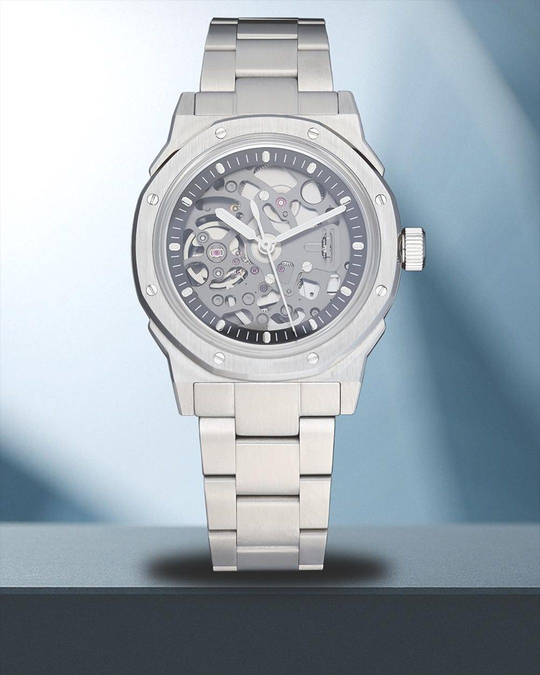 Nomods Custom Skeleton Watch Mod "petrichor" 37mm Original Automatic NH72 Open Work Movement ...