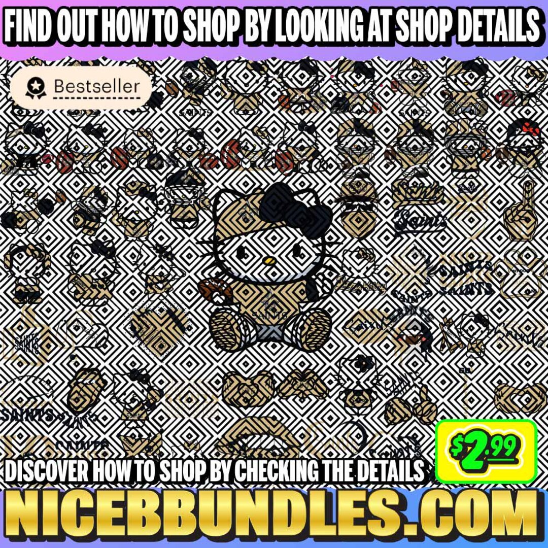 310 Hello-kitty New-orleans-saints Logo Files Svg, New-orleans-saints ...