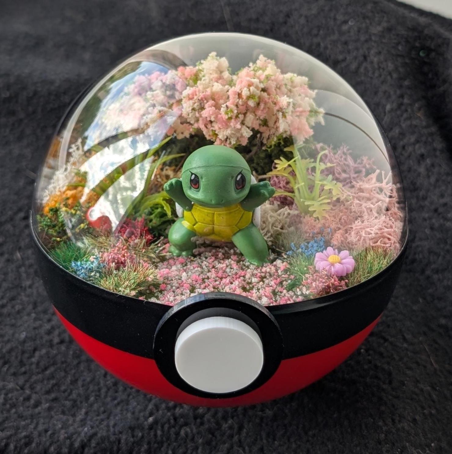 Squirtle Pokeball Handmade Pokemon Terrarium. Homemade, Diarama ...
