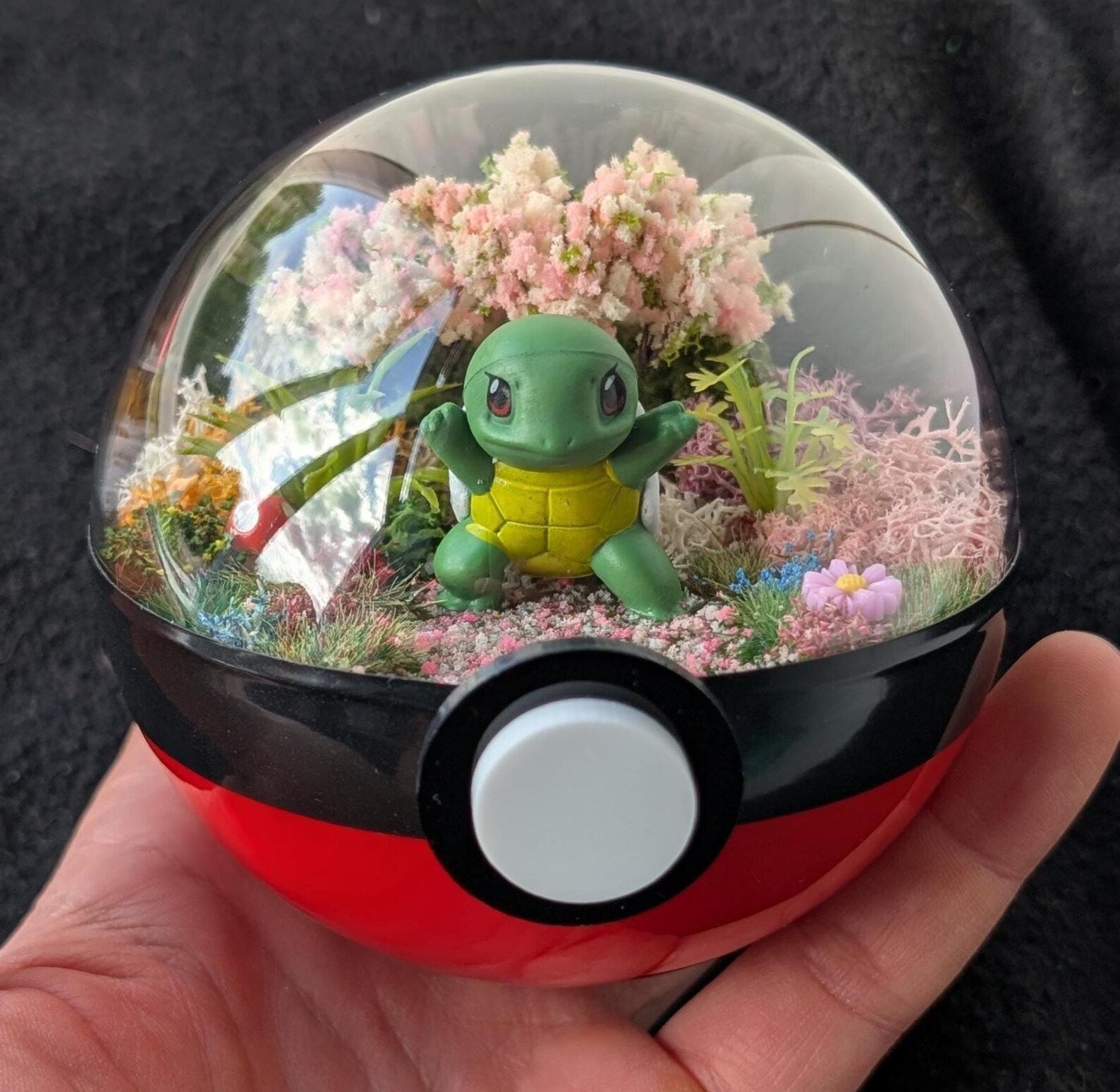 Squirtle Pokeball Handmade Pokemon Terrarium. Homemade, Diarama ...