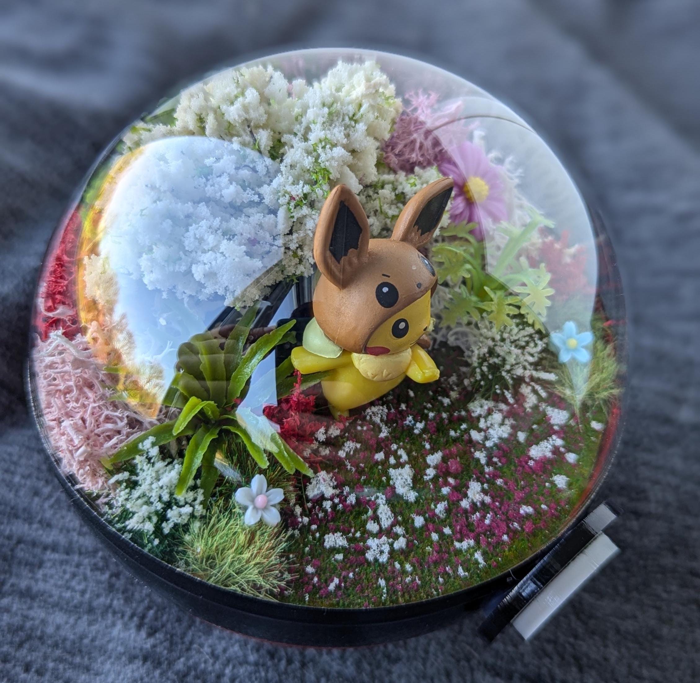Pikachu Eevee Purple Pokeball Handmade Pokemon Terrarium. Homemade ...