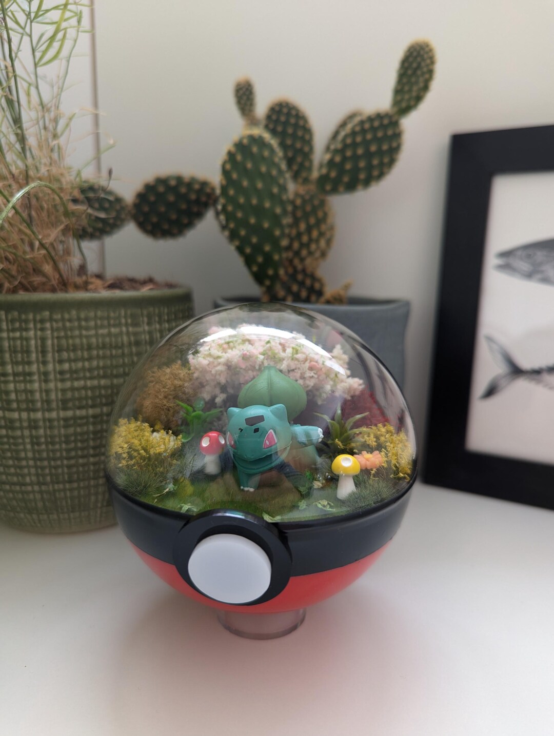 Handmade Pokemon Pokeball Terrarium. Homemade, Diarama, Pokeballs ...