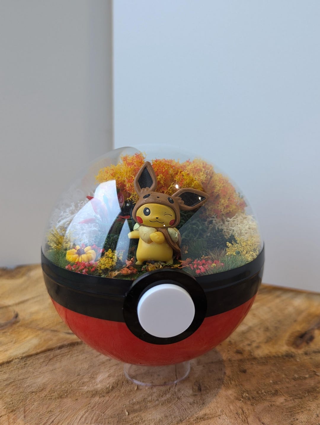 Pikachu Eevee Autumn Pokeball Handmade Pokemon Terrarium. Homemade ...