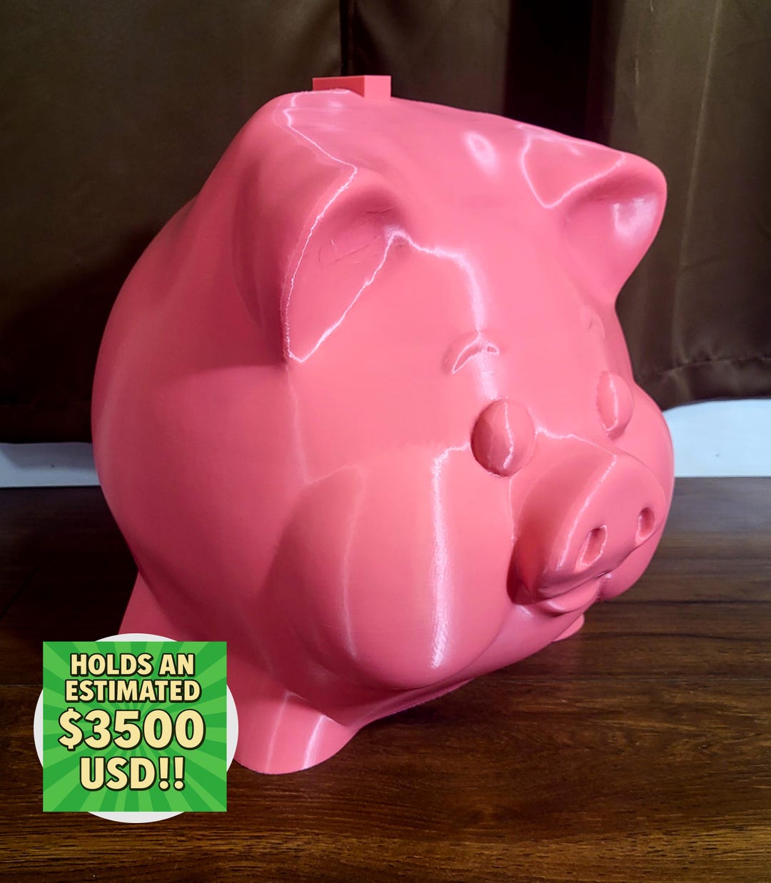 XL Piggy Bank – Giant Coin Bank Holds 3500 USD - Etsy
