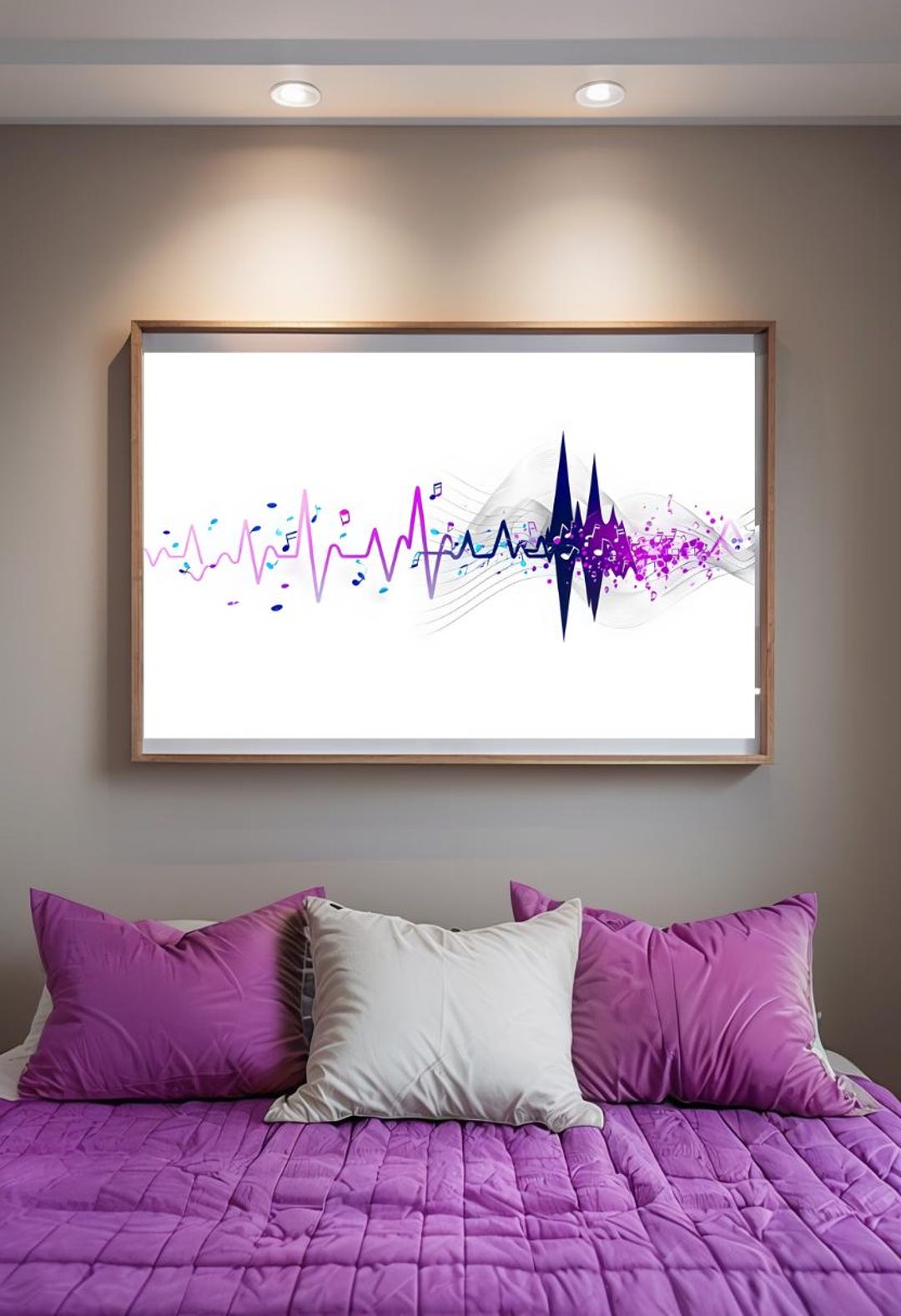 Soundwave Heartbeat Line Art - Abstract Music Visualization - Audio ...