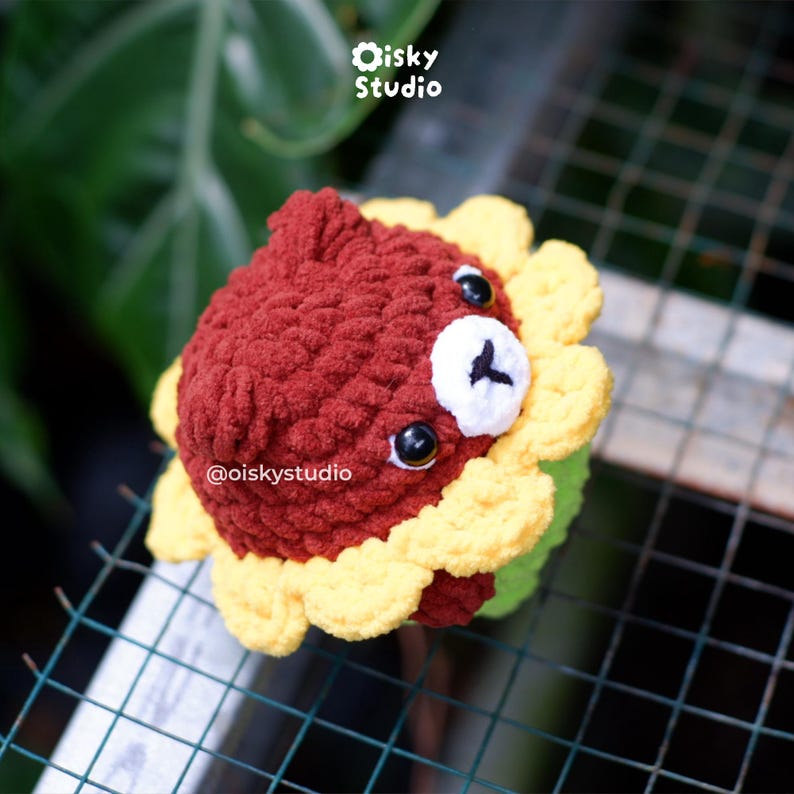 No-sew Sunflower Bear Crochet Pattern - Etsy Canada