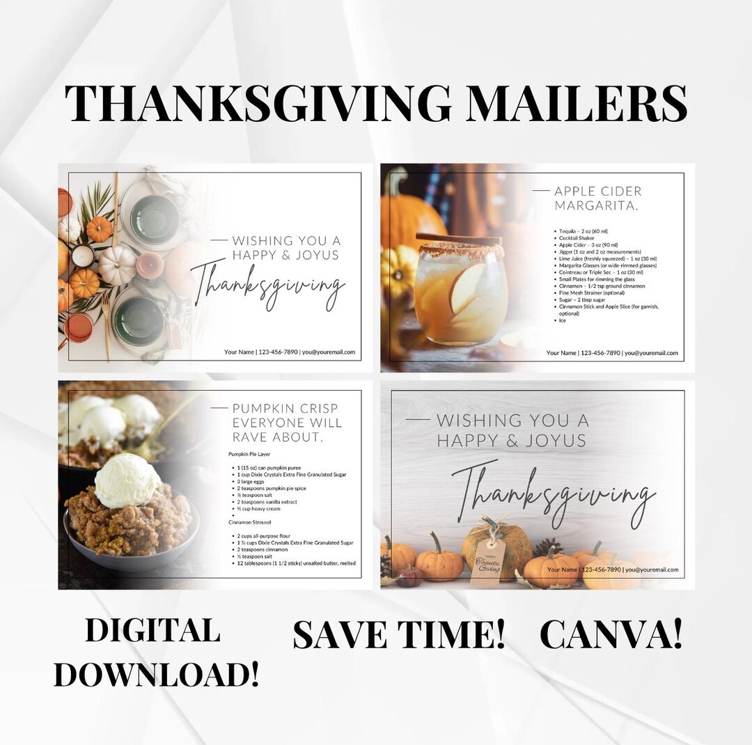 Real Estate Fall Postcard | Real Estate Marketing | Thanksgiving Mailer ...