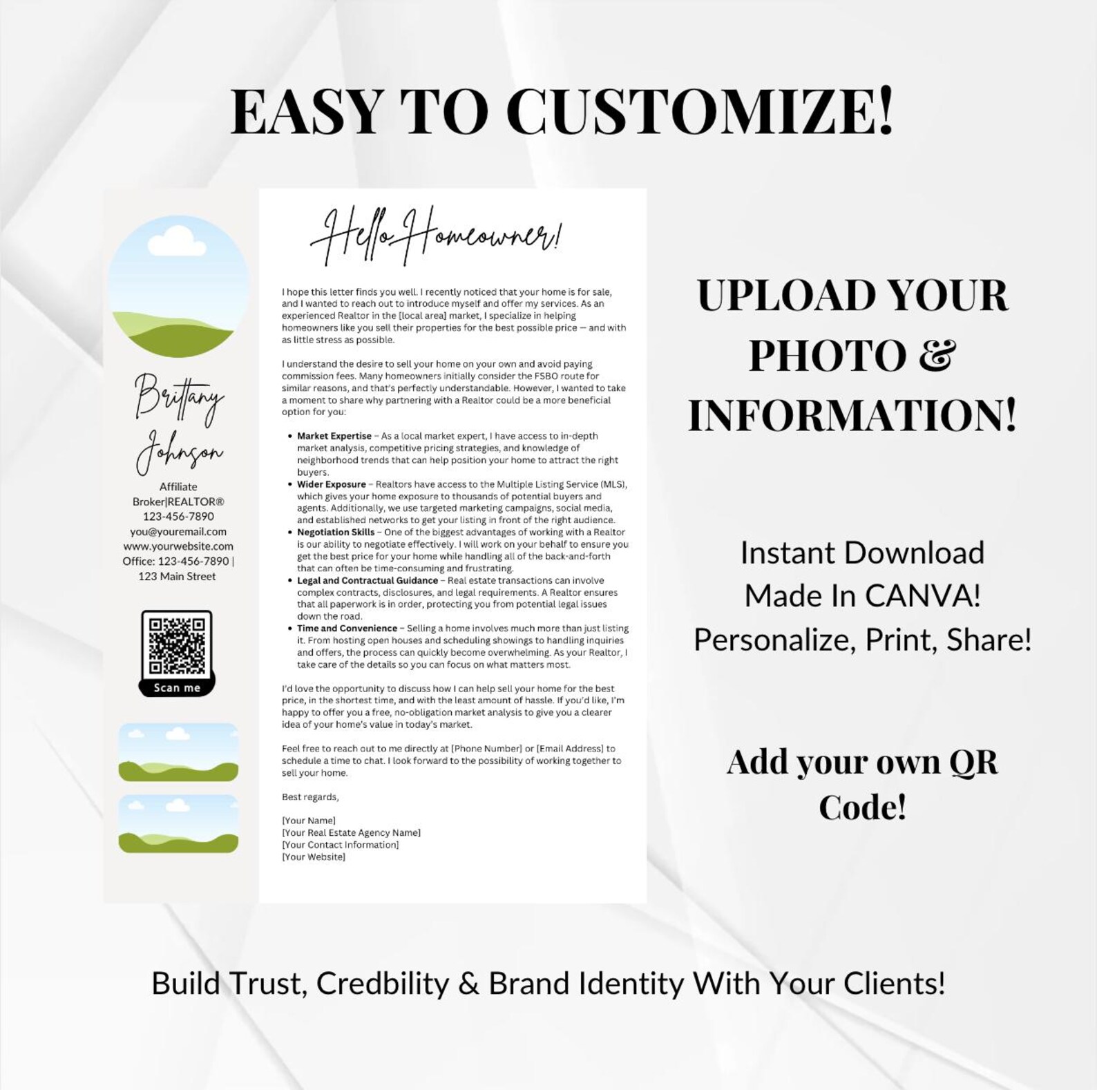 Real Estate FSBO Flyer | for Sale by Owner Letter | Farming Flyer ...