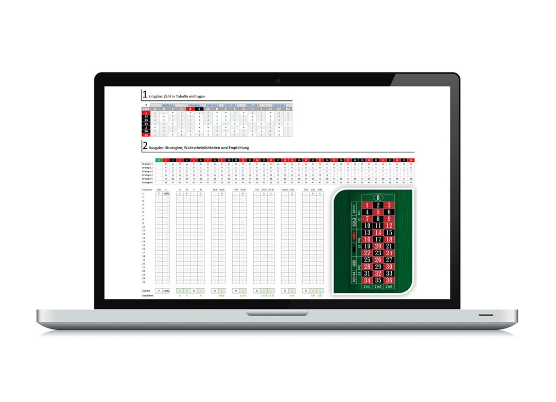 Excel Template for Roulette Strategies - Etsy