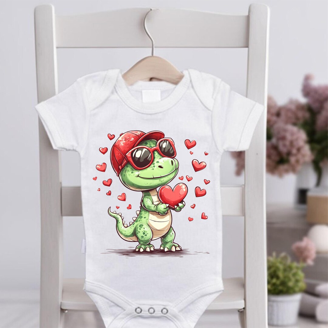 Valentine's Day T-rex Dino Love Png Sweet Romantic Dinosaur Holding ...