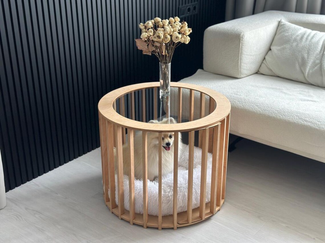 Modern Dog House Coffee Table: Minimalist Scandinavian Pet Furniture - Etsy
