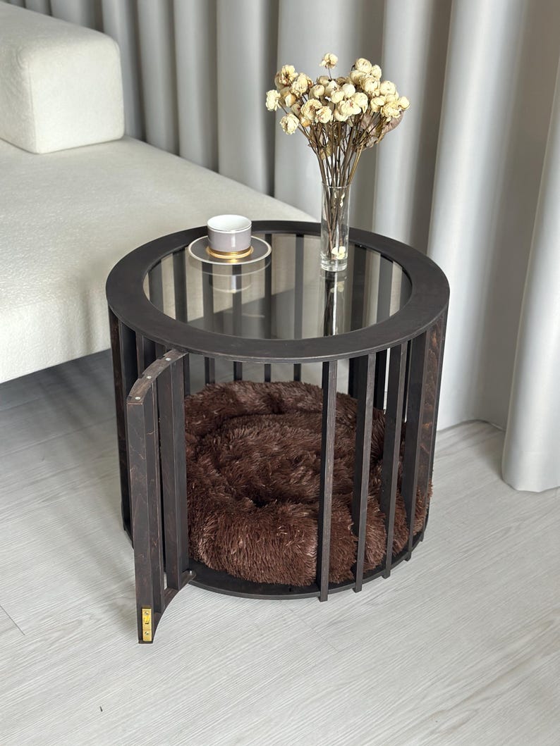 Modern Dog House Coffee Table: Scandinavian Minimalist Pet Furniture - Etsy