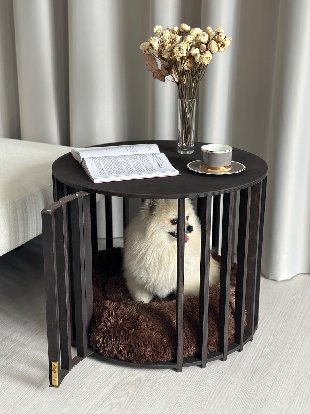 Modern Dog House Coffee Table: Scandinavian Minimalist Pet Furniture - Etsy