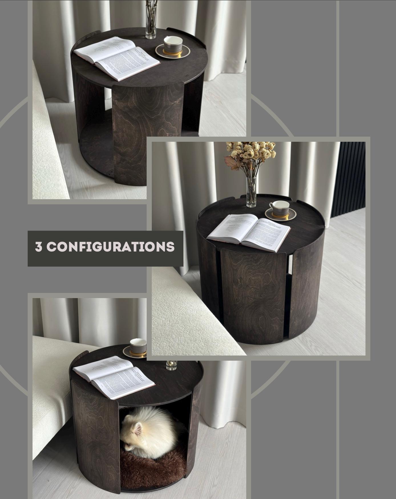Japandi Dog House Coffee Table | Modern Pet Bed, Designer Crate - Etsy