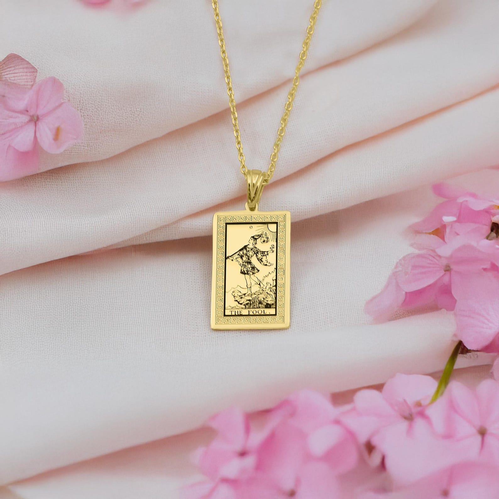 The Fool Tarot Necklace – Sterling Silver New Beginnings Pendant, Leap ...